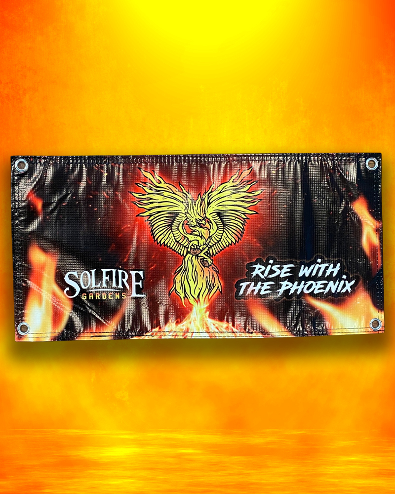 Horizontal Tent Banner – Solfire Gardens